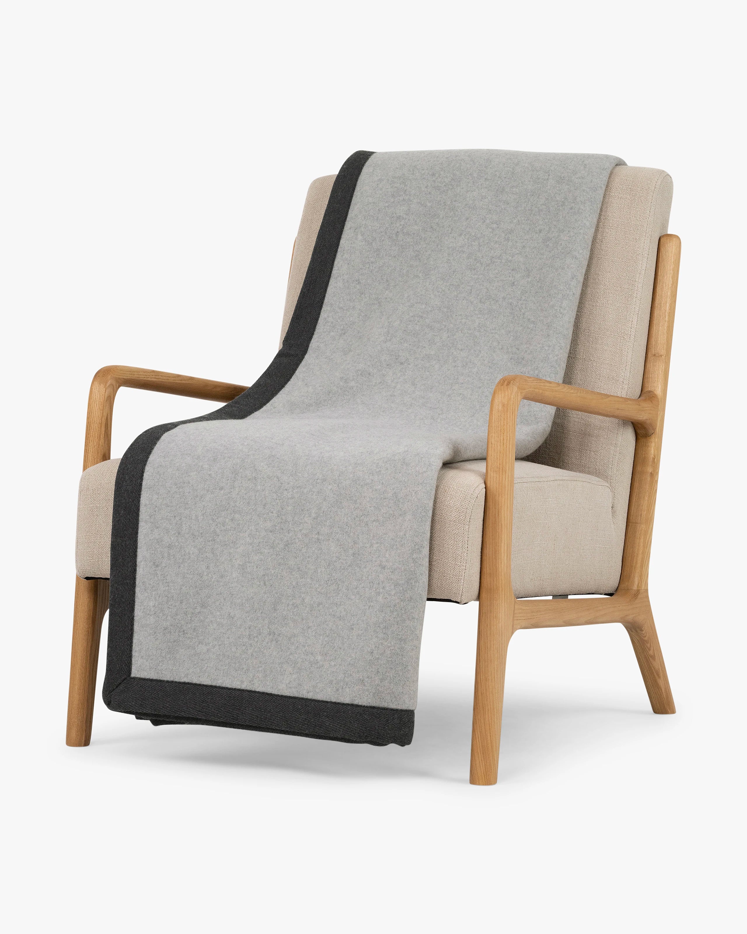 Supreme Cashmere Bed Blanket - Grey | MaisonCashmere