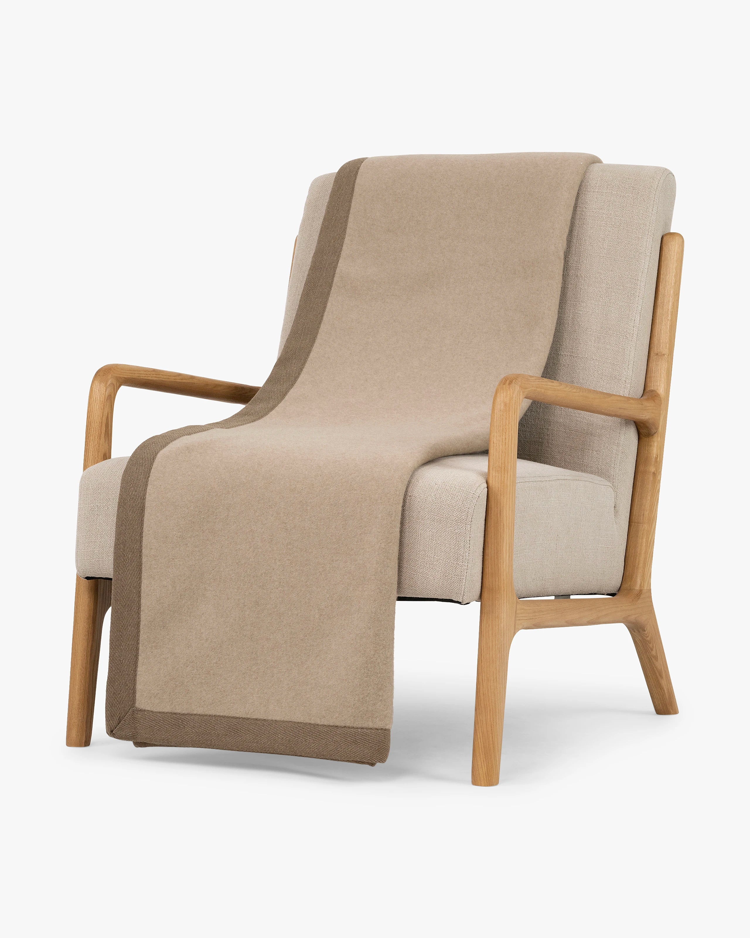 Supreme Cashmere Bed Blanket - Taupe | MaisonCashmere