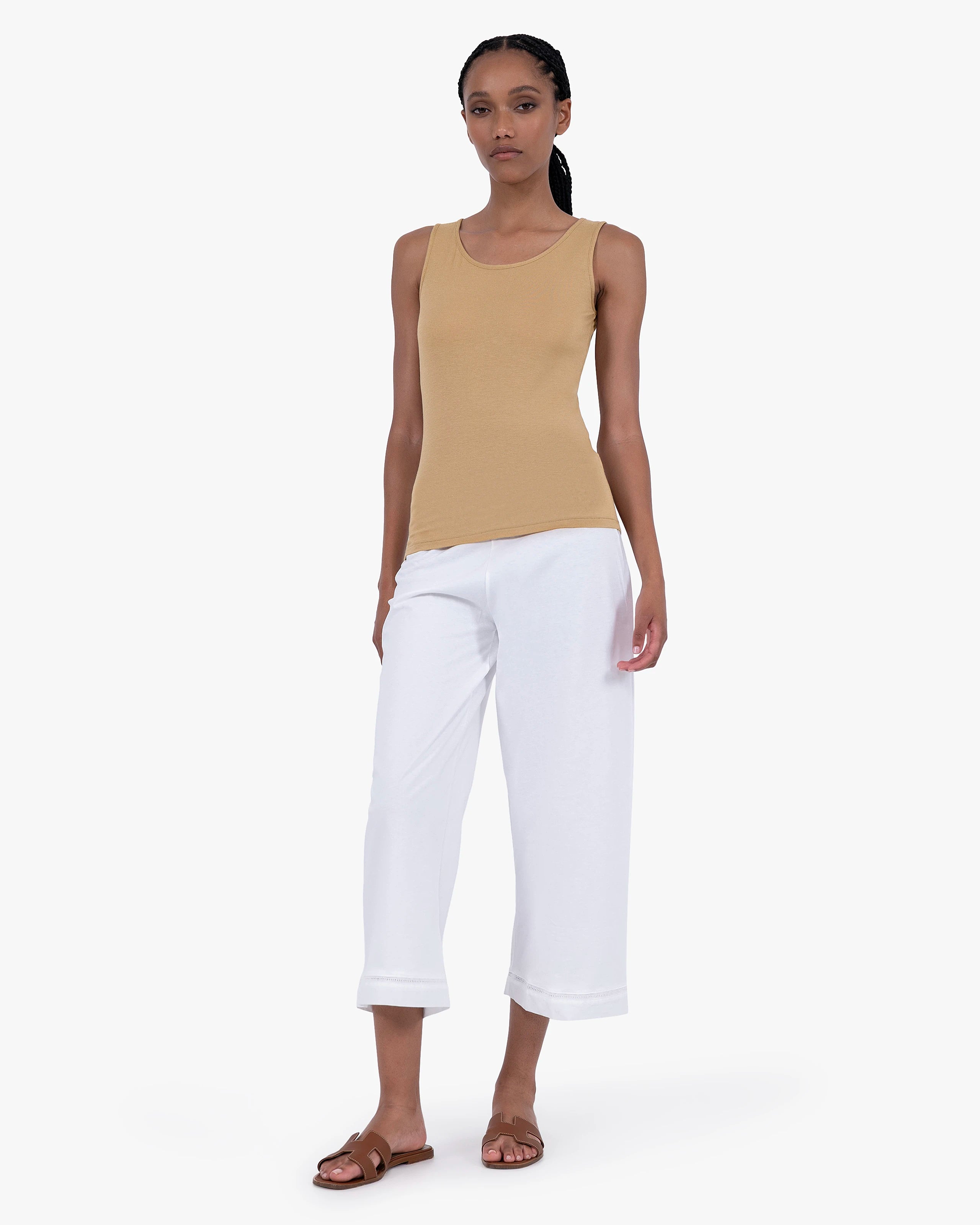 Ultralight Cashmere Tank Top - Camel | MaisonCashmere